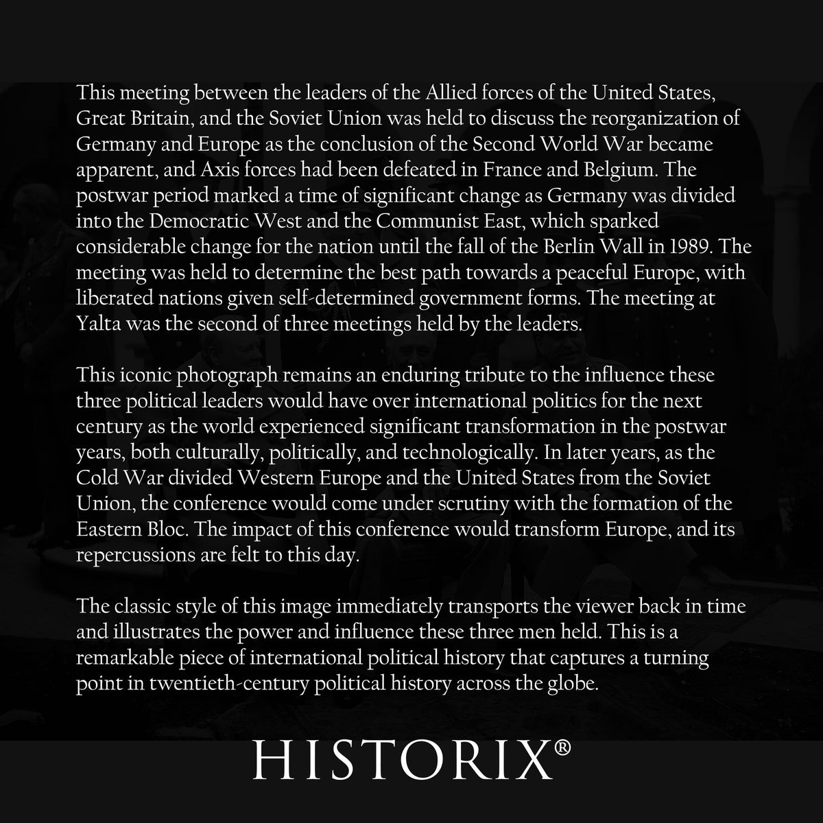 1945 The Big Three Yalta Conference Photo Print Wall Art Poster ...