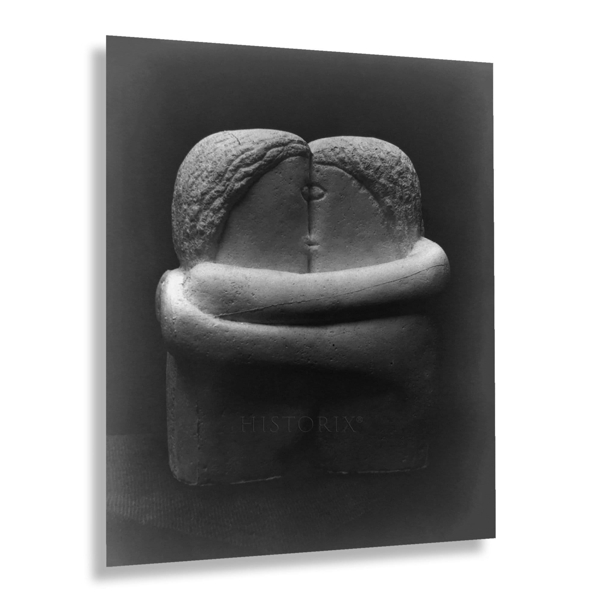 1913 The Kiss Sculpture by Constantine Brancusi Photo Print Poster Historic Prints