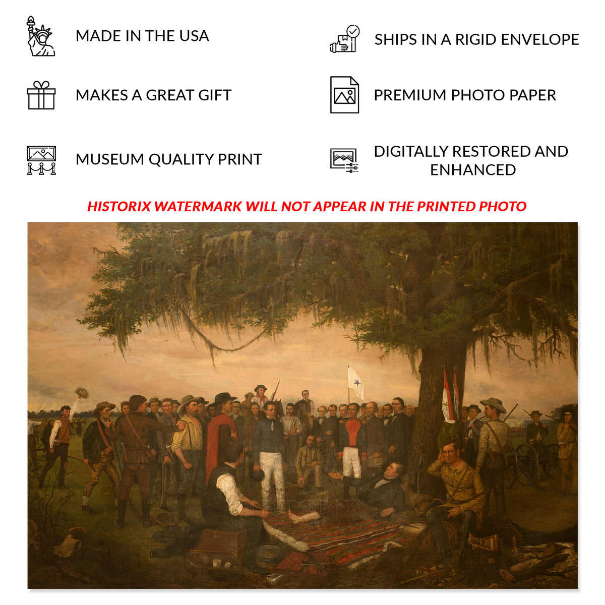 1836 Surrender of Santa Anna in The Battle of San Jacinto Photo Print ...