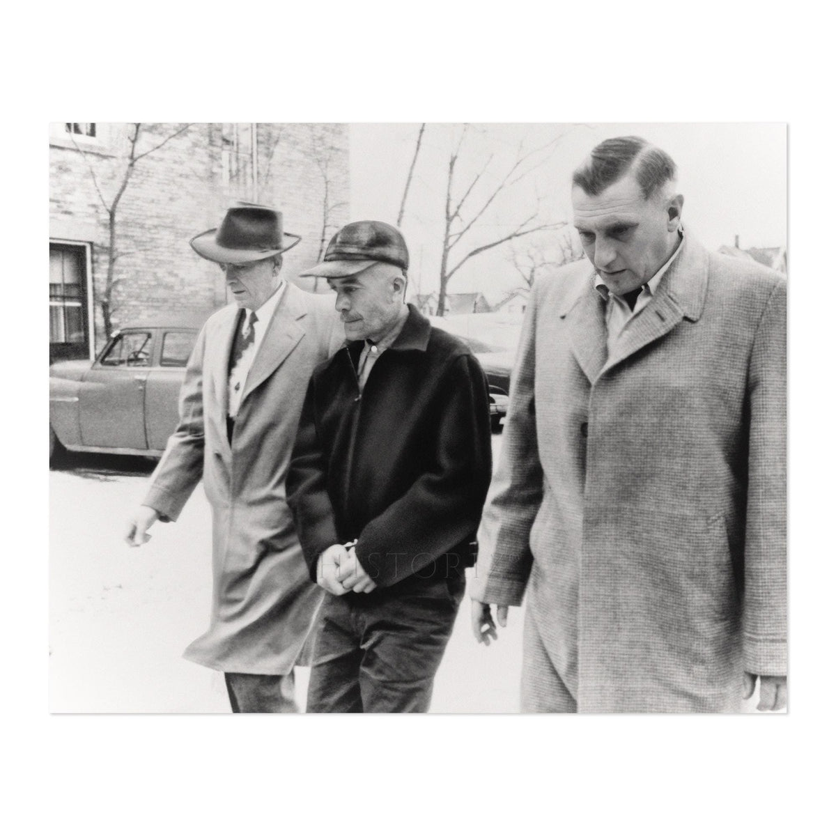 1957 Ed Gein The Butcher of Plainfield Handcuffed Photo Print Poster ...