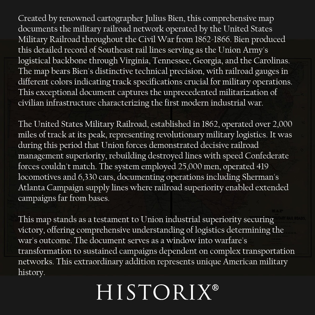 1866 Civil War Military Railroad Map – Historic Prints