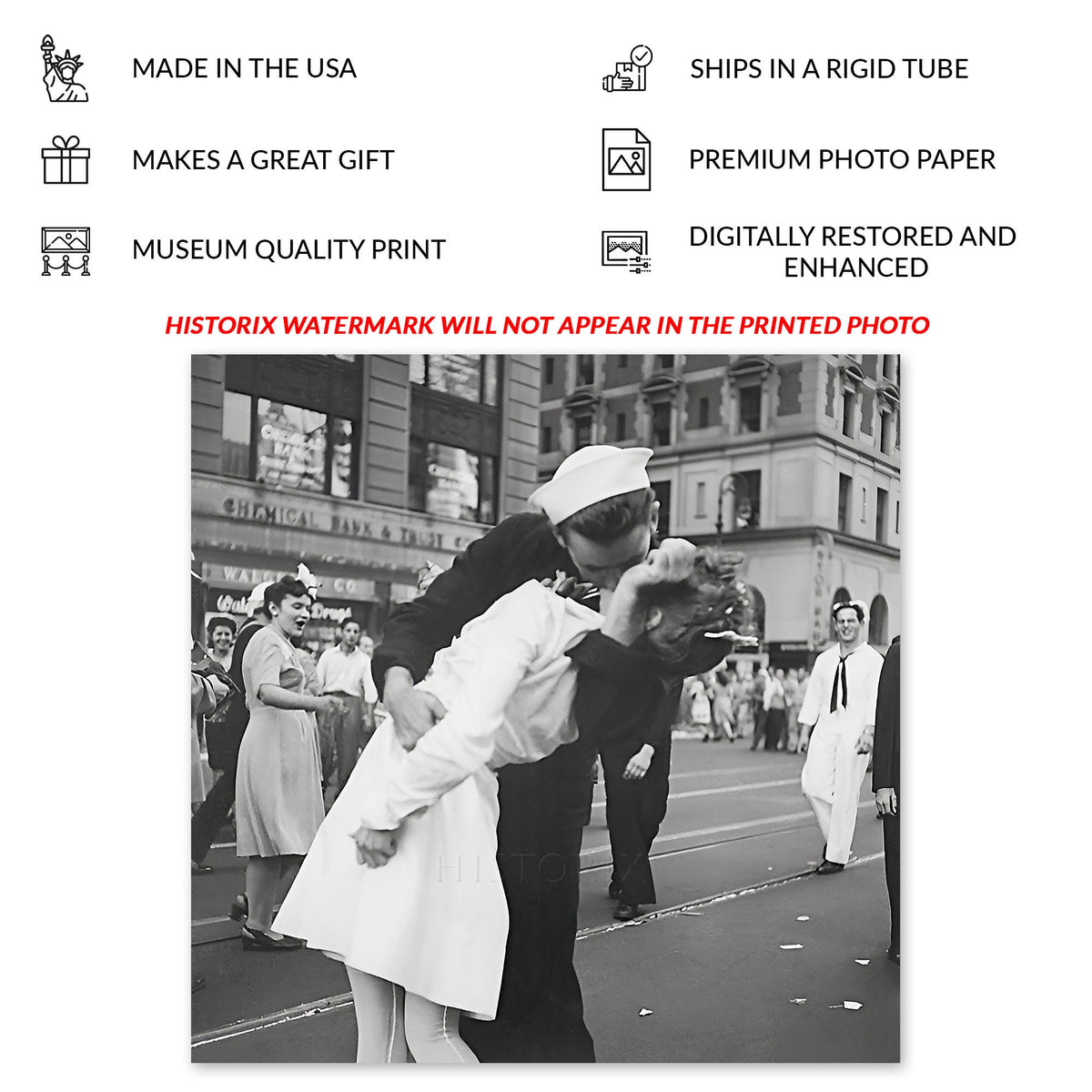 1945 VJ Day Times Square New York City Kiss Photo Print Wall Art ...