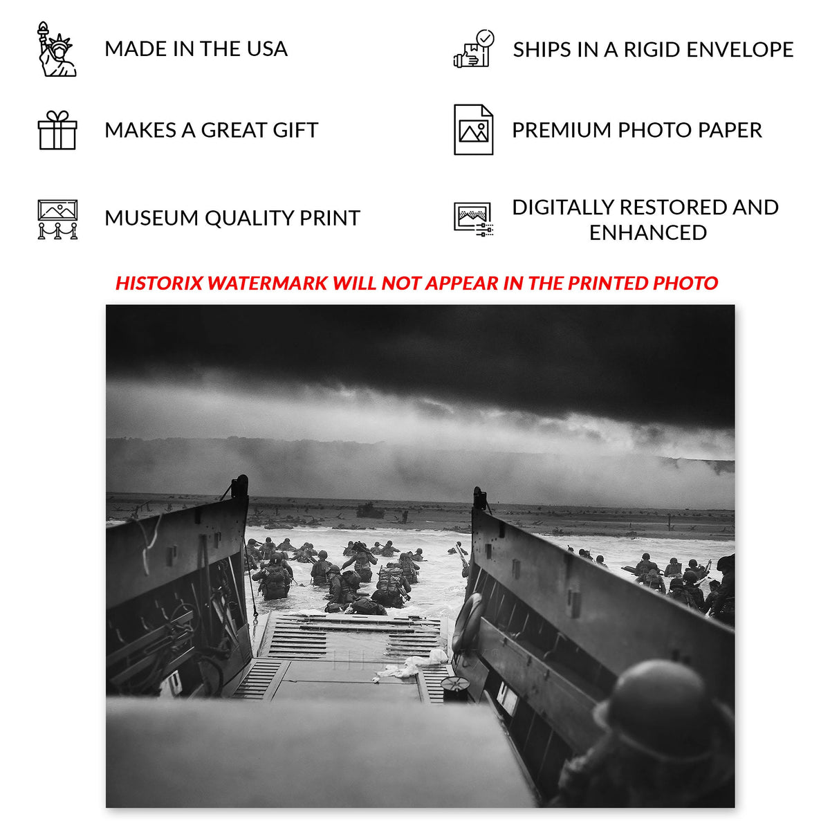 1944 Into The Jaws of Death D-Day Normandy Landing Photo Print Poster ...