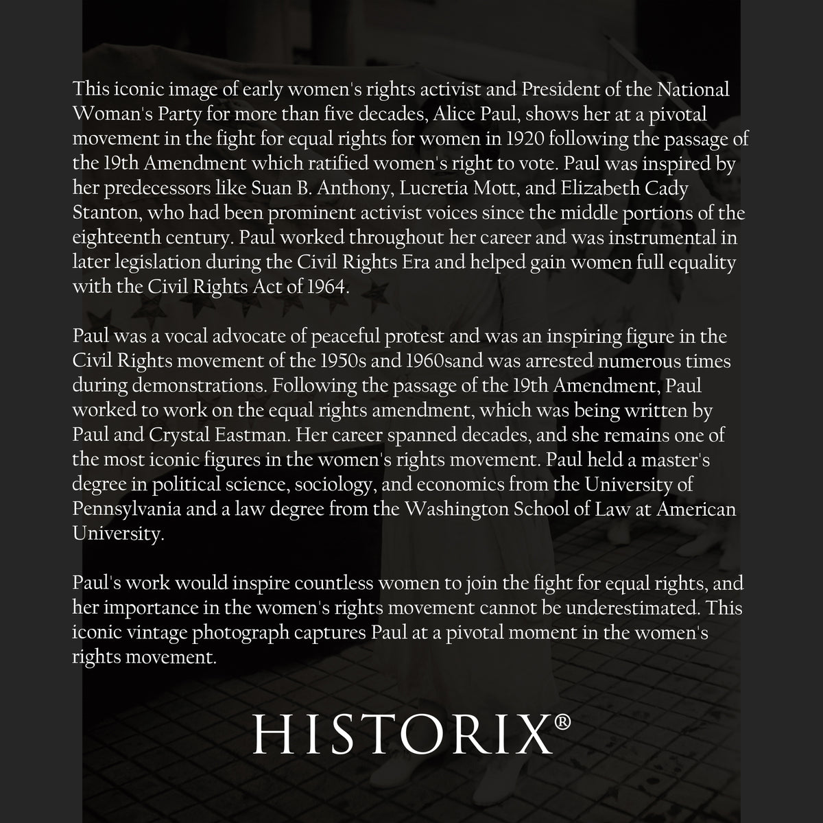 1920 Women's Rights Activist Alice Paul Portrait Photo Wall Art Print ...