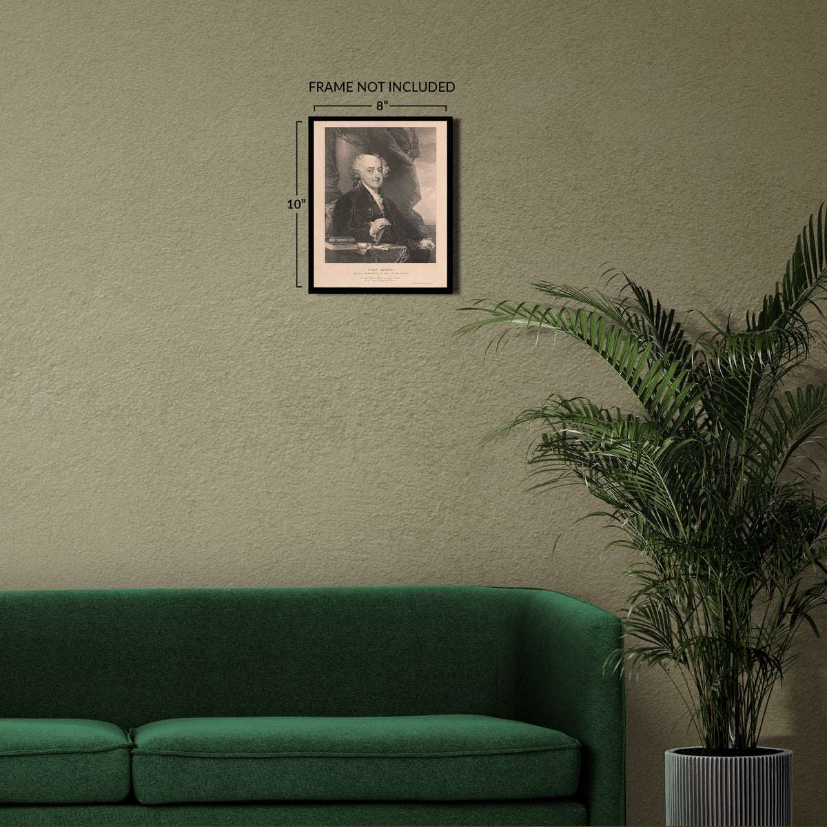 1828 President John Adams Portrait Photo Wall Art Poster – Historic Prints