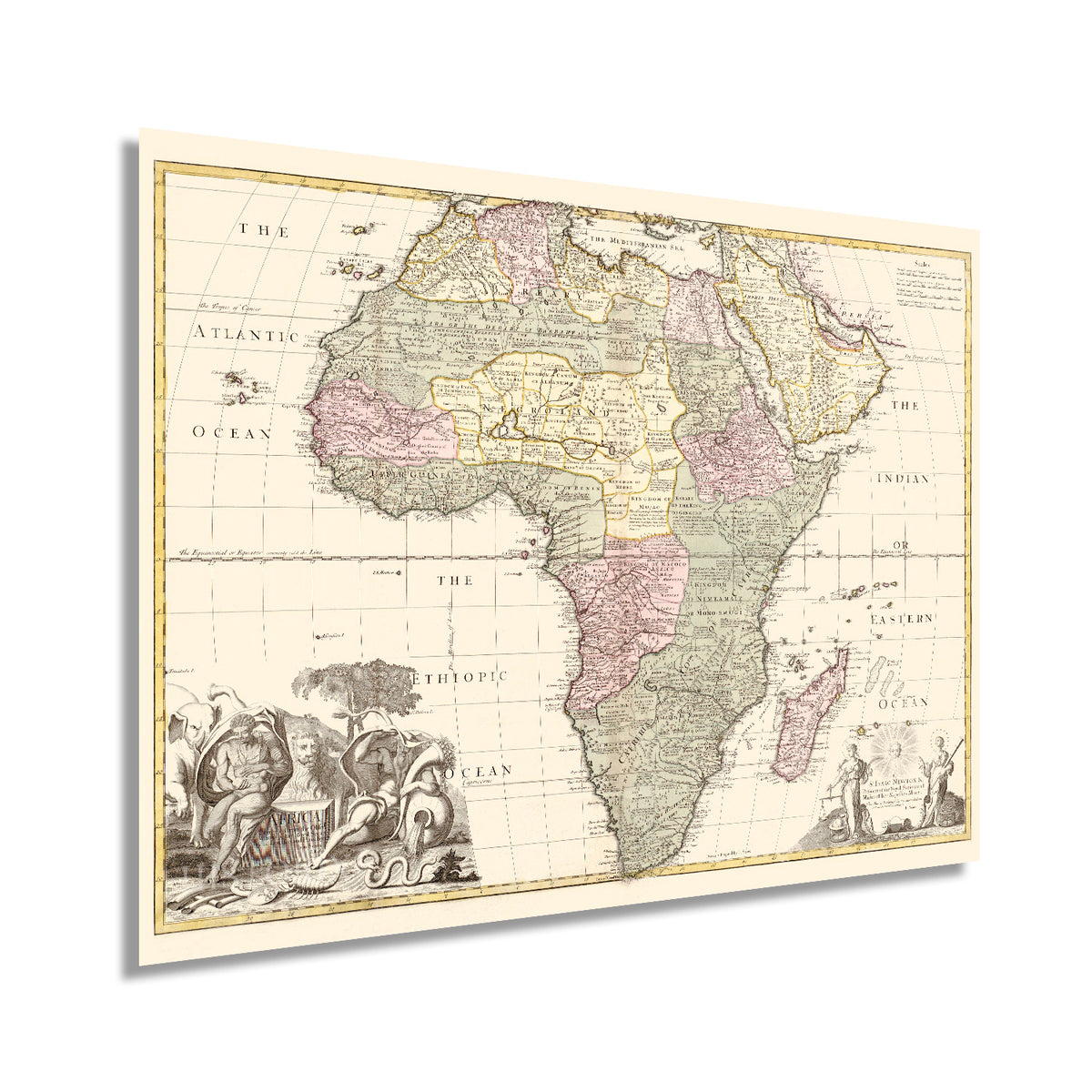 1725 Map Of Africa Corrected From Observations Wall Art Print