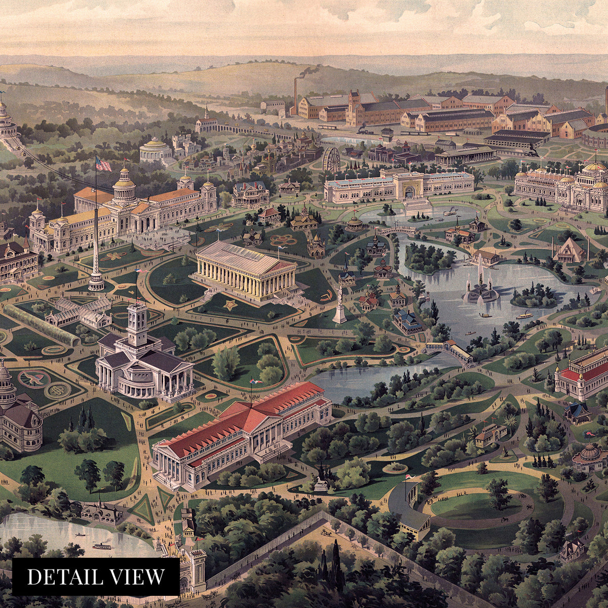 1897 Nashville Tennessee Centennial Exposition Map Wall Art Print ...