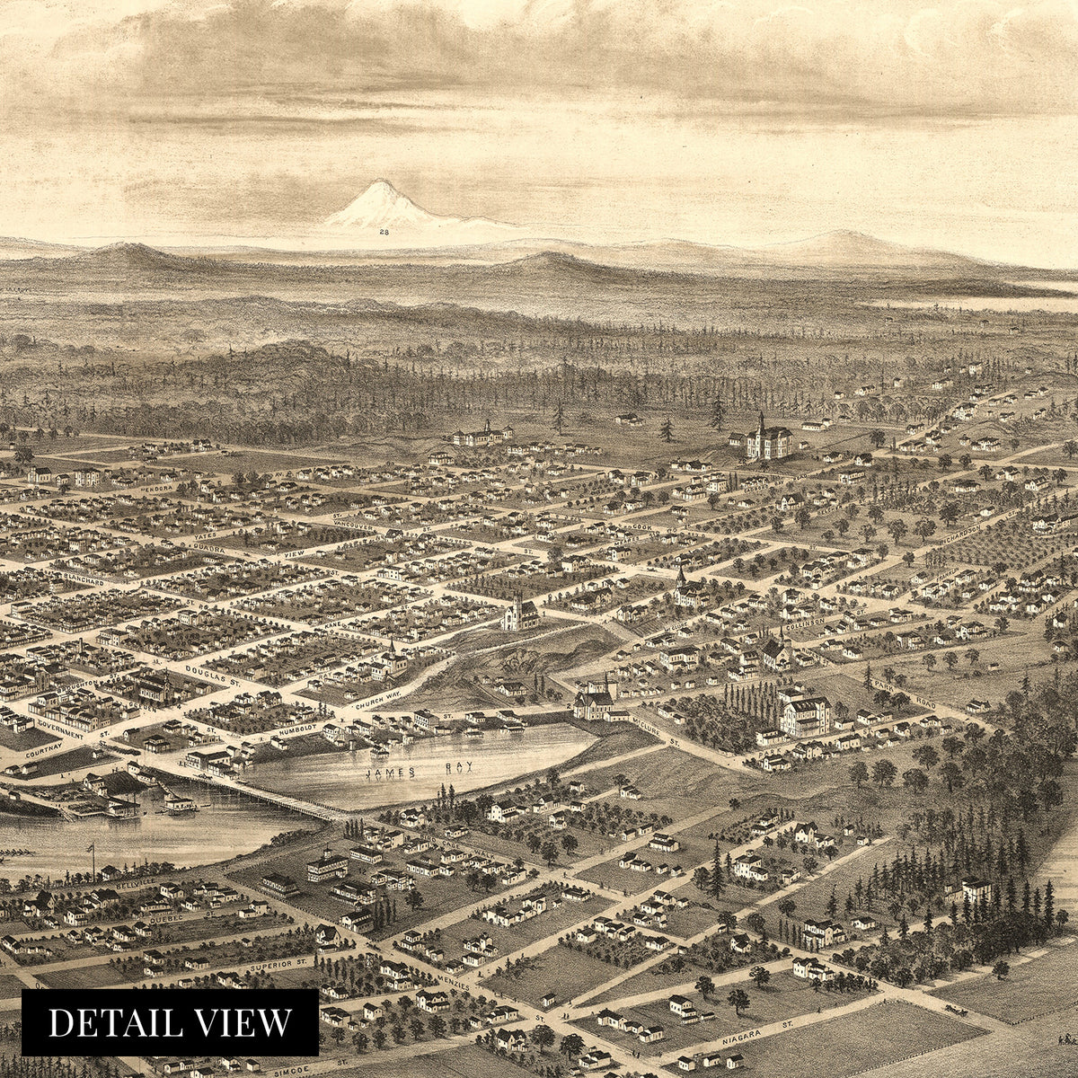 1878 Map of Victoria & Vancouver Island Canada Wall Art Print ...
